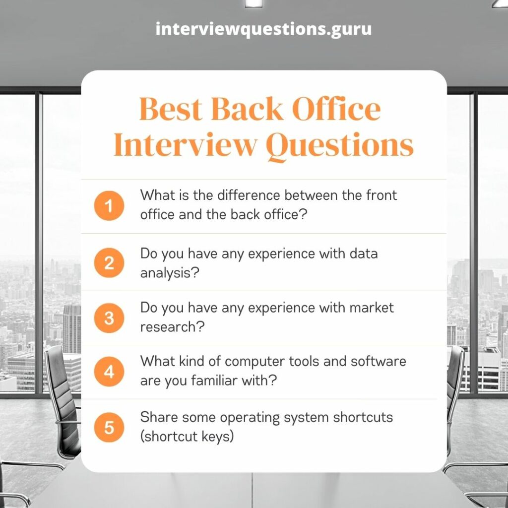 20 Best Back Office Interview Questions and Answers 2025